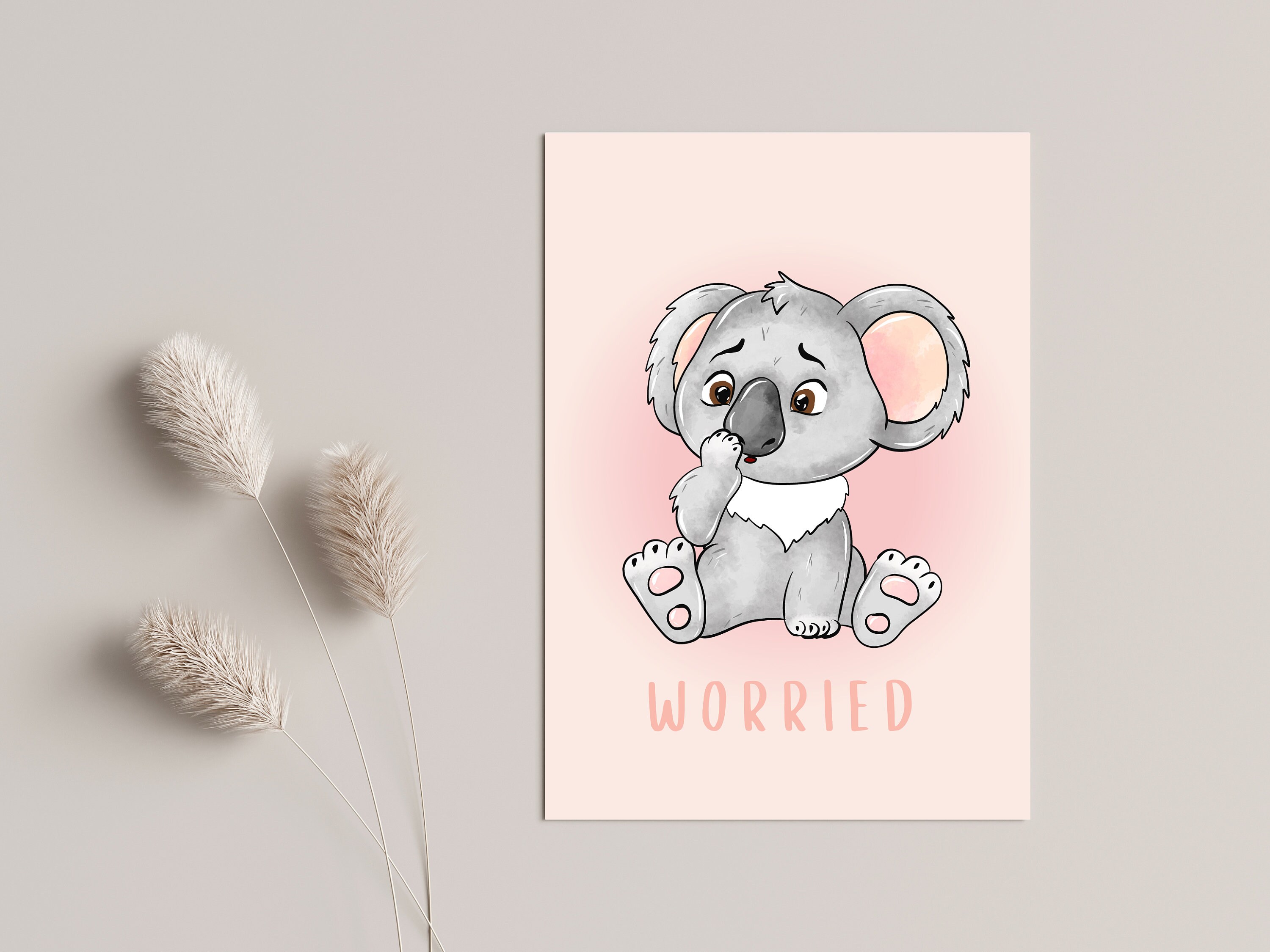 Kids Pink Animal Flashcards, Cute Baby Australian Animals, Kids ...