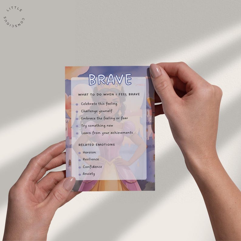 Princess Emotional Regulation Support Flash Cards, Calm Down Corner ...