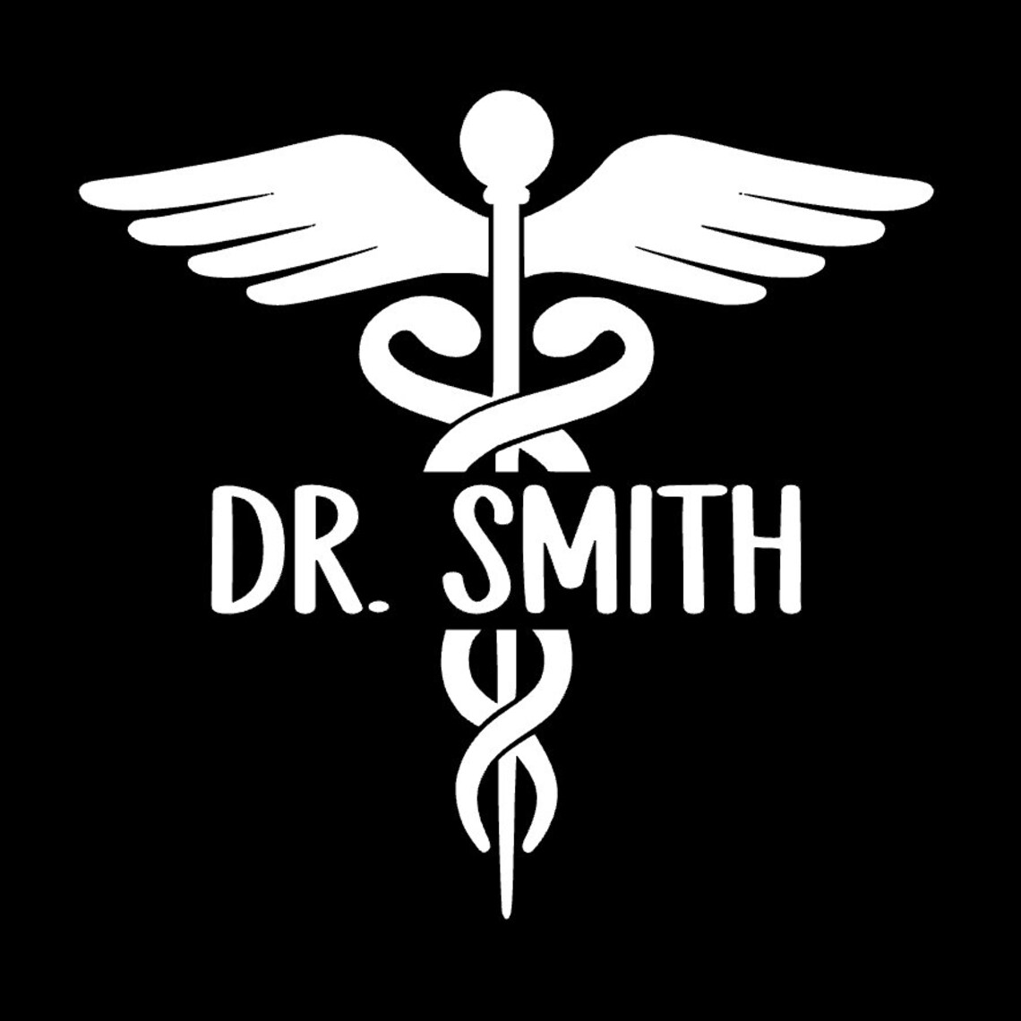 Customized Caduceus Symbol Decal - Etsy