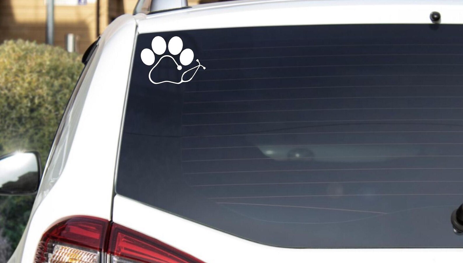 Paw Print Stethoscope Car Decal, Veterinary Decal, Vet Med Decal, Vet ...