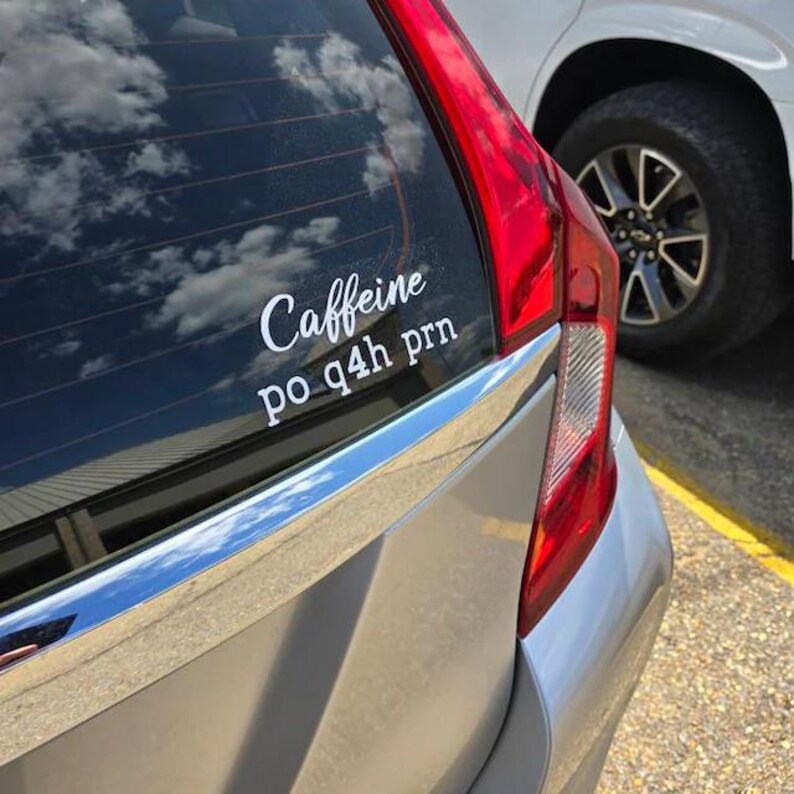 Caffeine Prescription Car Decal - Etsy
