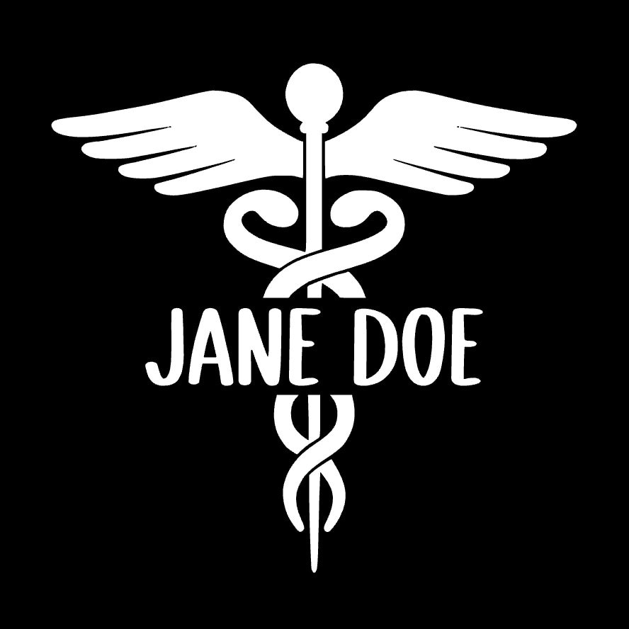 Customized Caduceus Symbol Decal - Etsy