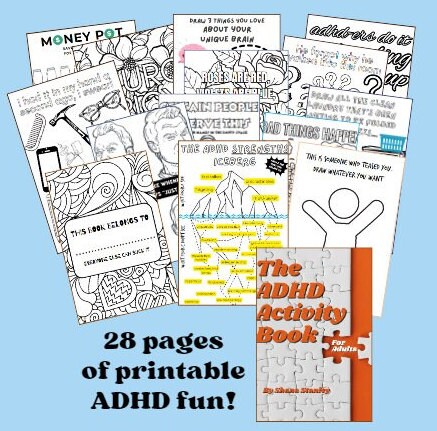 The ADHD Activity Book for Adults ; Neurodivergent Coloring Book ...