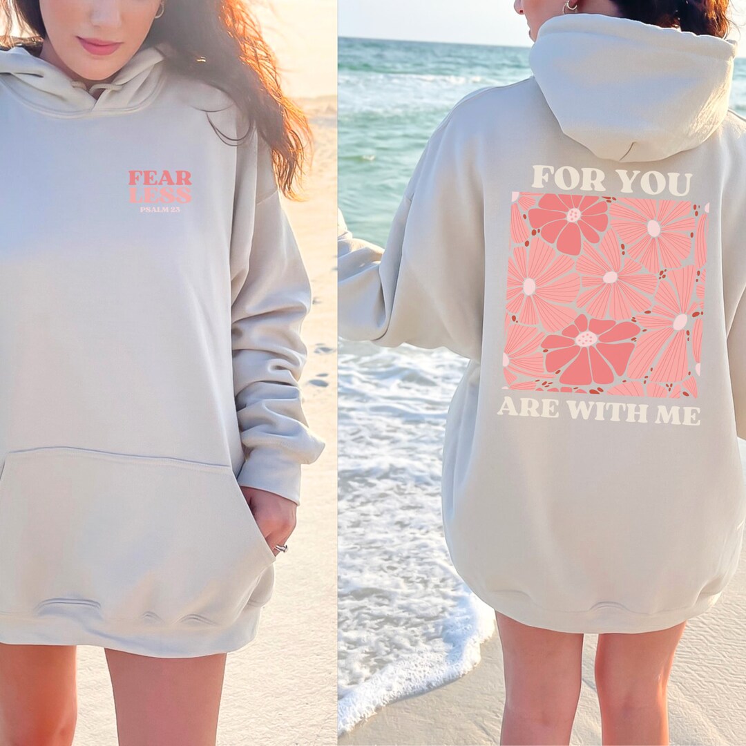 Fearless Hoodie Psalm 23 Hoodie Christian Clothing Faith Based Hoodie ...