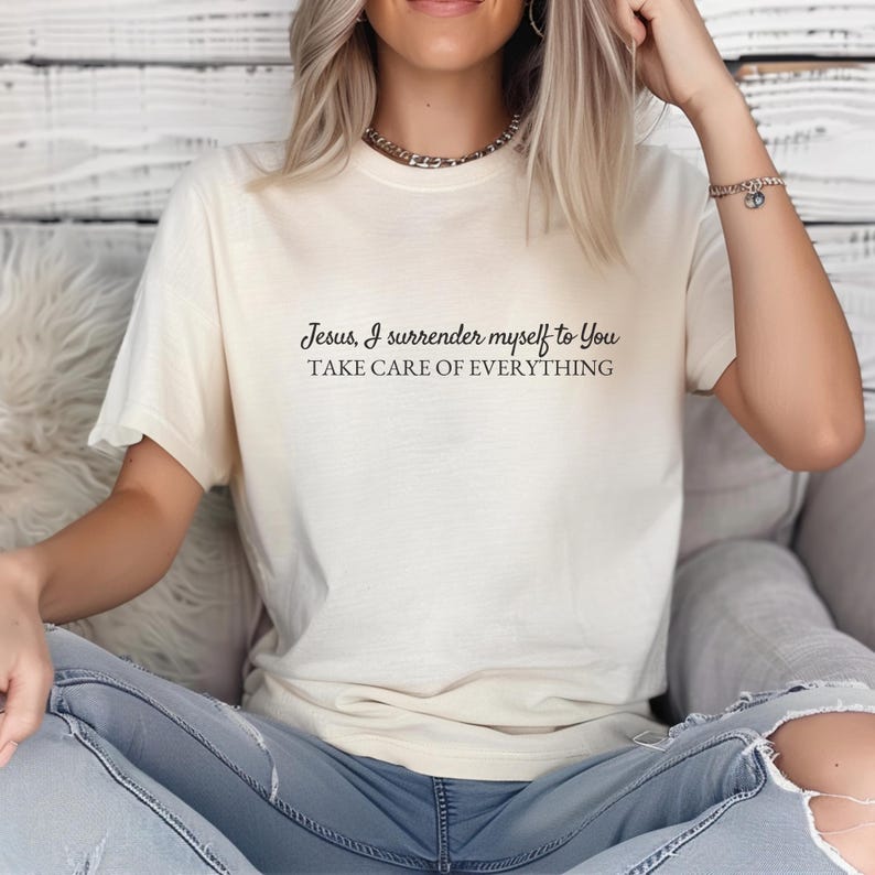 Surrender Shirt Christian Clothing Catholic T Shirt Faith Based Shirt ...