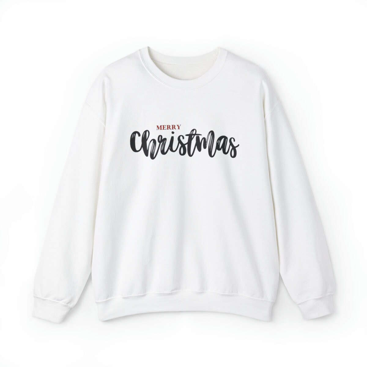 Merry Christmas Crewneck Sweater Simple Christmas Crewneck Sweater - Etsy