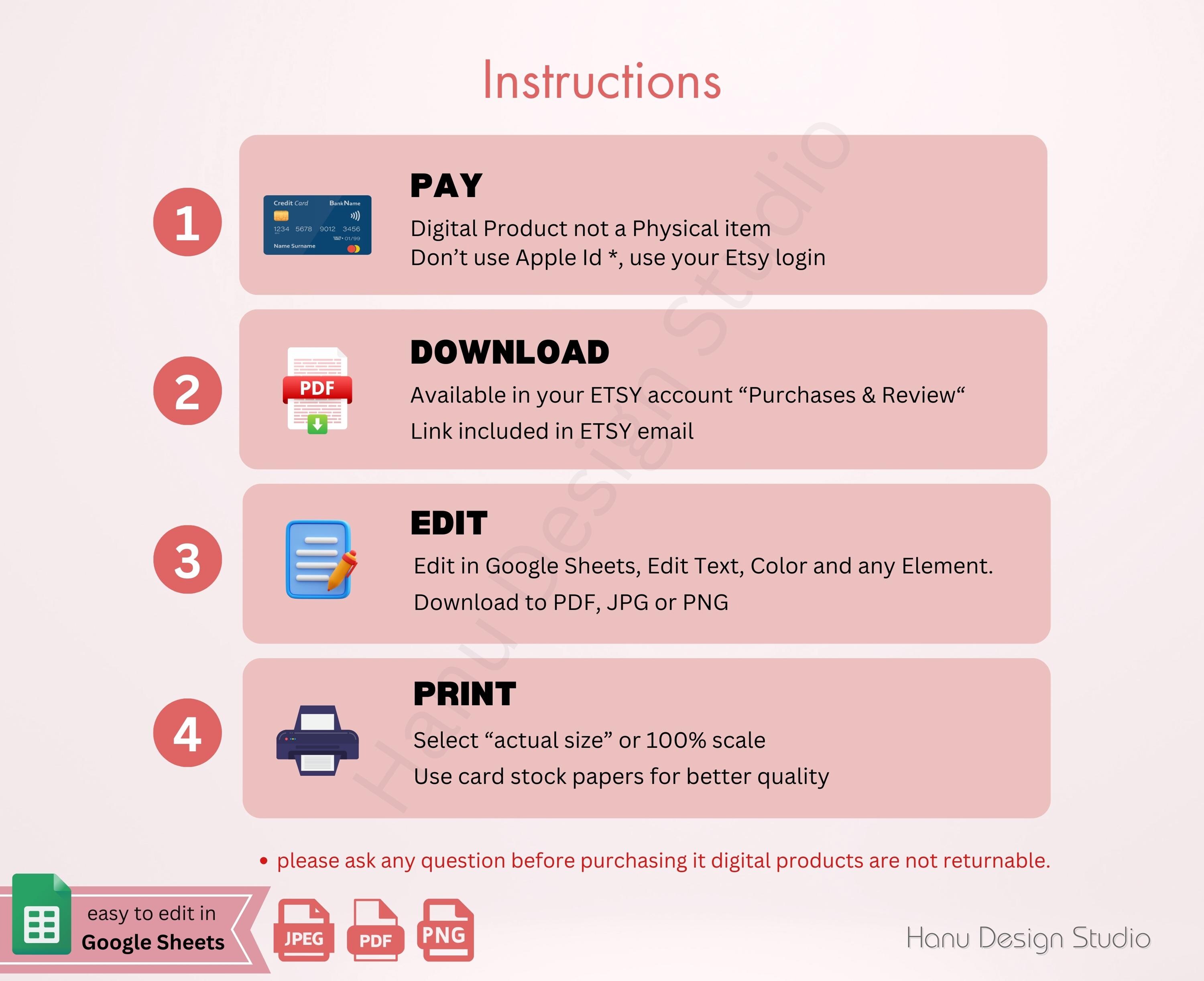 Editable Receipt Template. Small Business Digital Receipt. Receipt Form ...