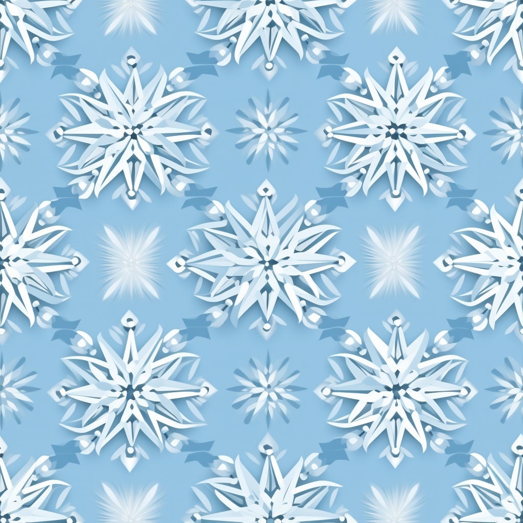 Light Blue Christmas Themed Design for Wrapping Paper and Other Winter ...
