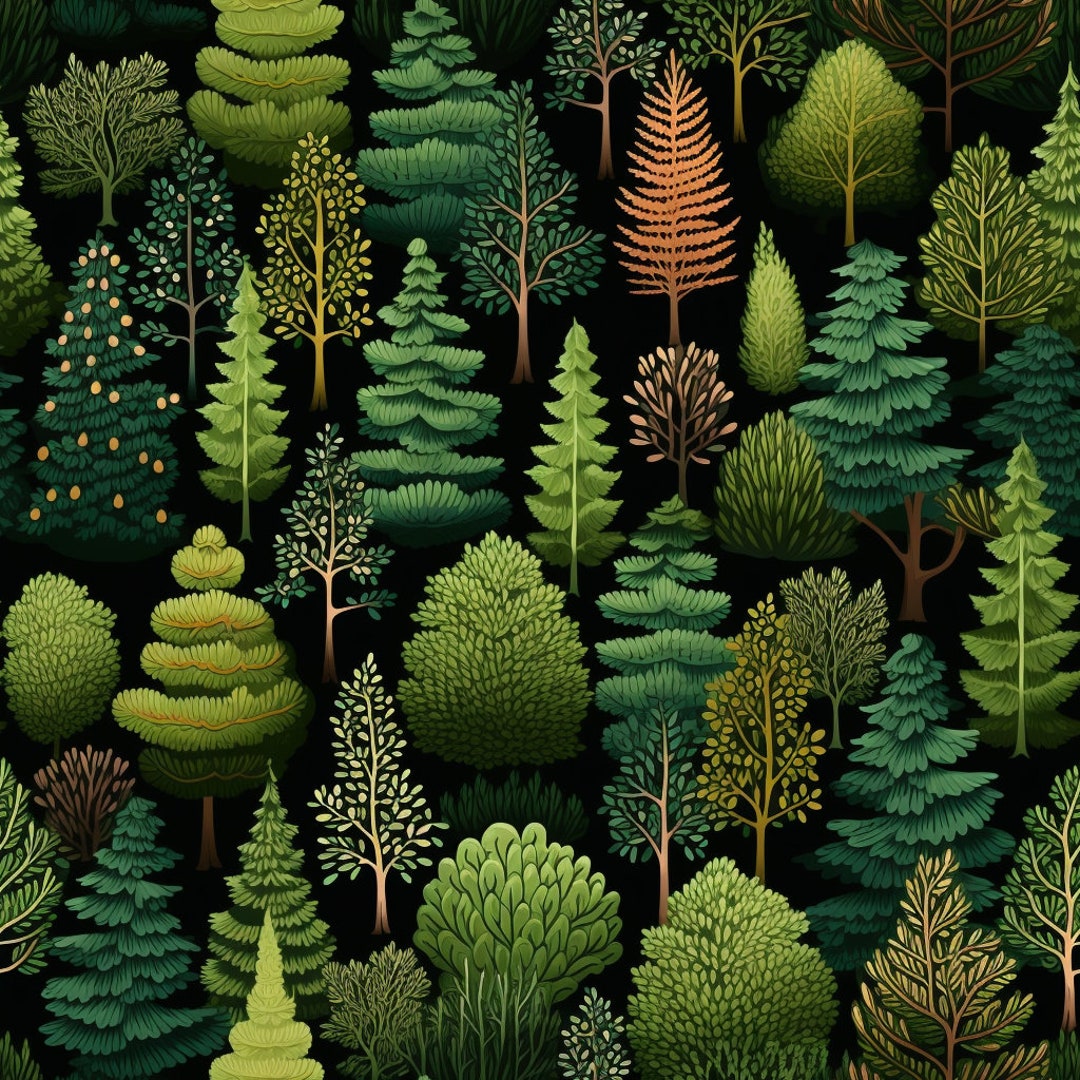 Designs of Trees, Seamless Digital Design, Nature, Outdoors, Nature ...