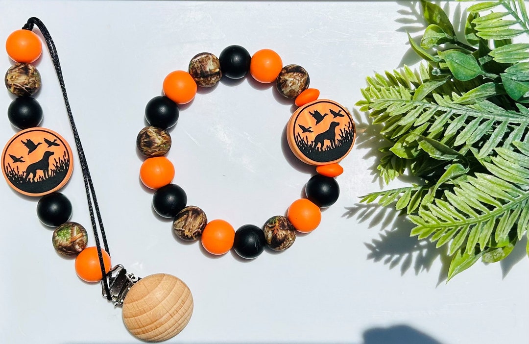 MATCHING SET Duck Hunting Paci Clip Custom Camo Silicone - Etsy