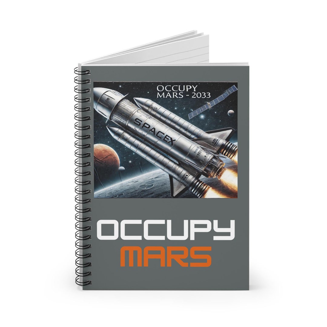 Space Exploration Spiral Notebook - Ruled Line, Galaxy Theme Notebook ...