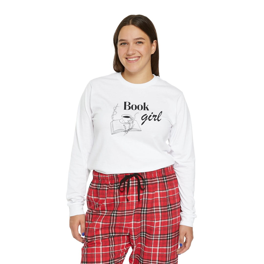 Women's Pj's, Book Girl Pj's, Women's Long Sleeve Pajama Set - Etsy