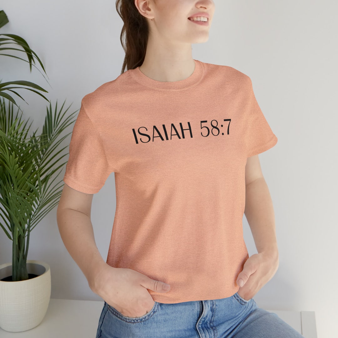 Bible Verse T-shirt, Isaiah 58:7, 2 Sided T-shirts, Christian T-shirt ...