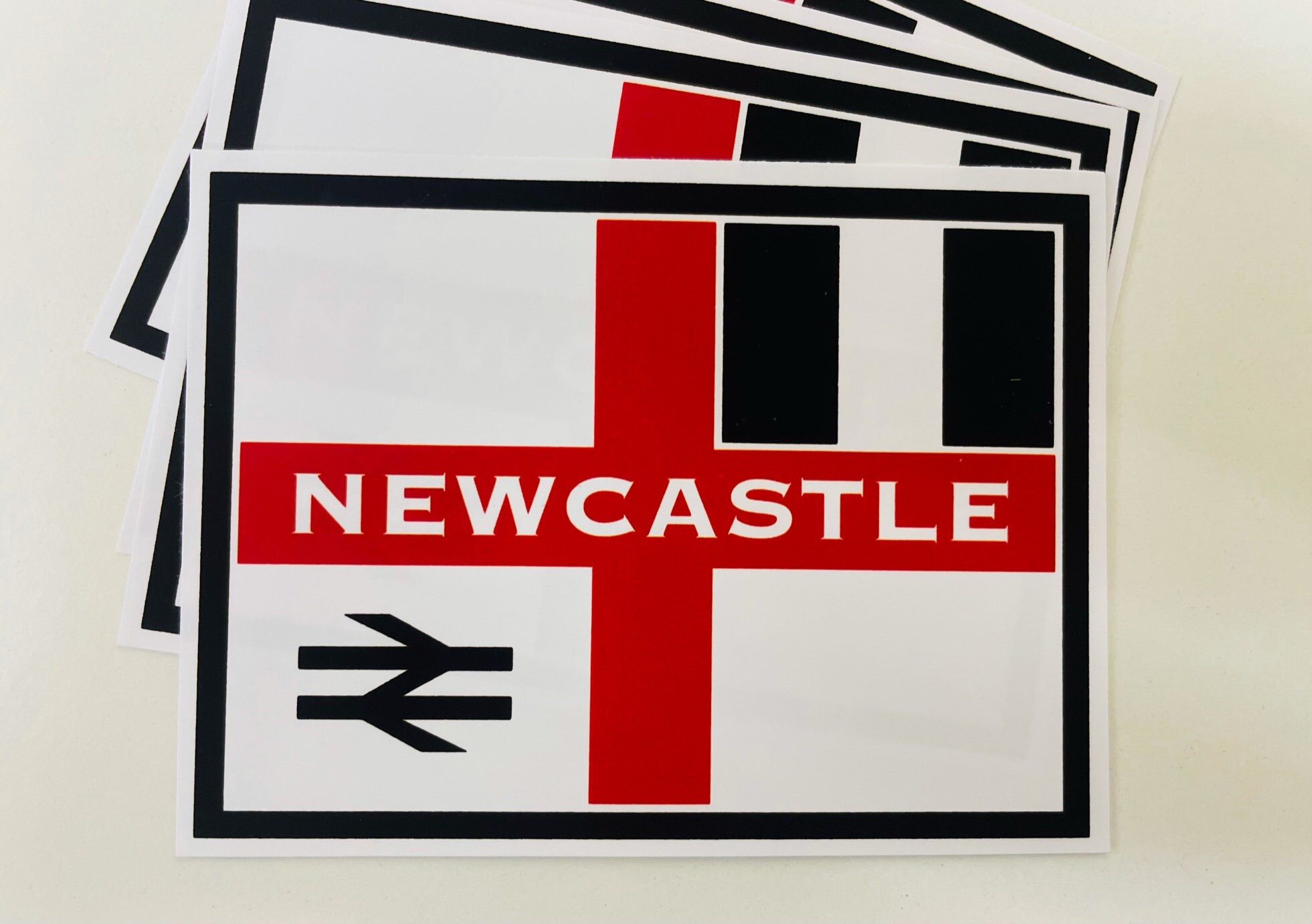 NEWCASTLE UNITED St Georges Cross Flag Football Stickers NUFC - Etsy