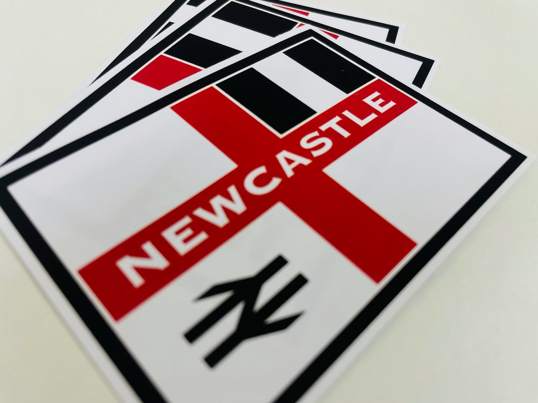 NEWCASTLE UNITED St Georges Cross Flag Football Stickers NUFC - Etsy