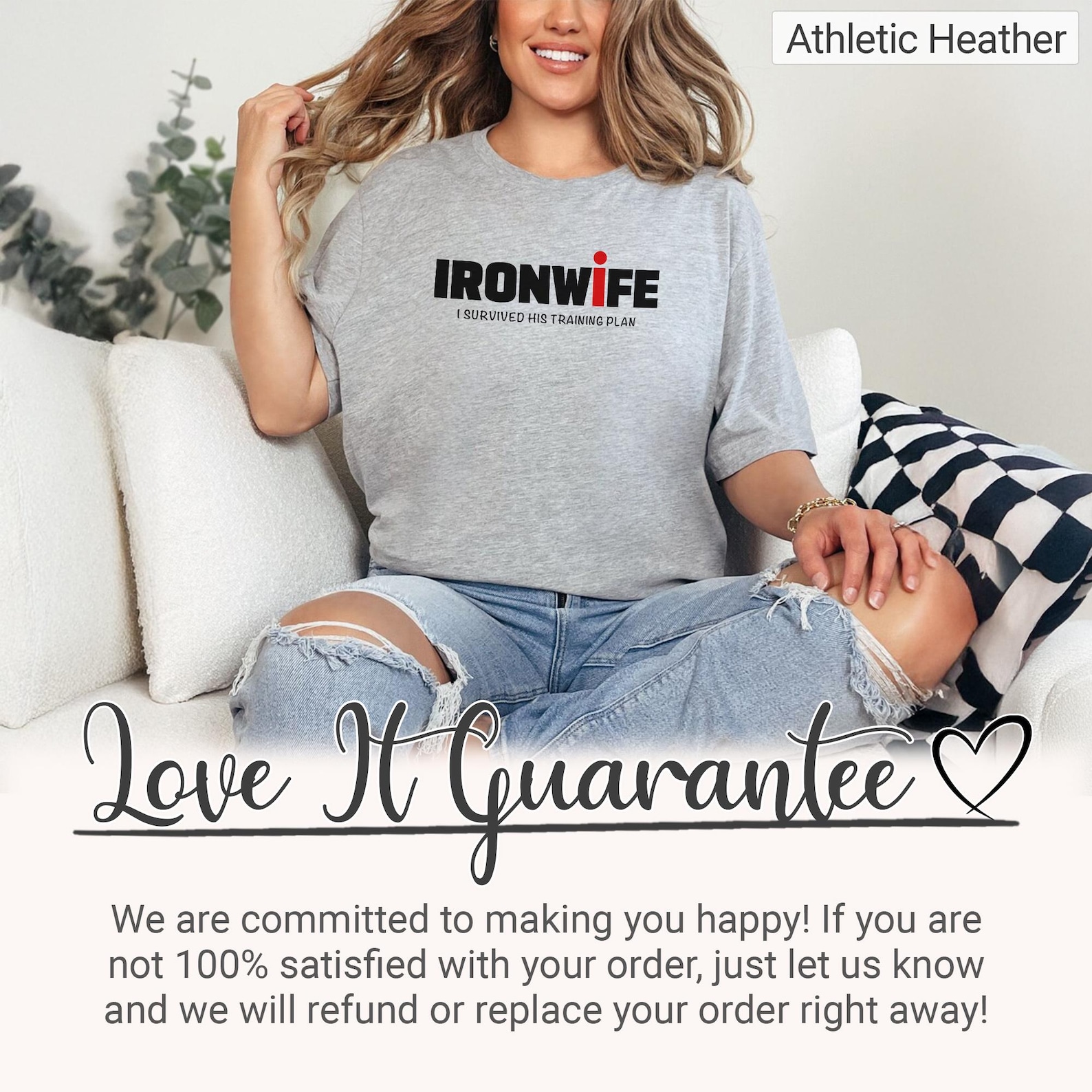 Ironwife Triathlon Support Funny T-shirt, Gift for Triathlete Wife ...