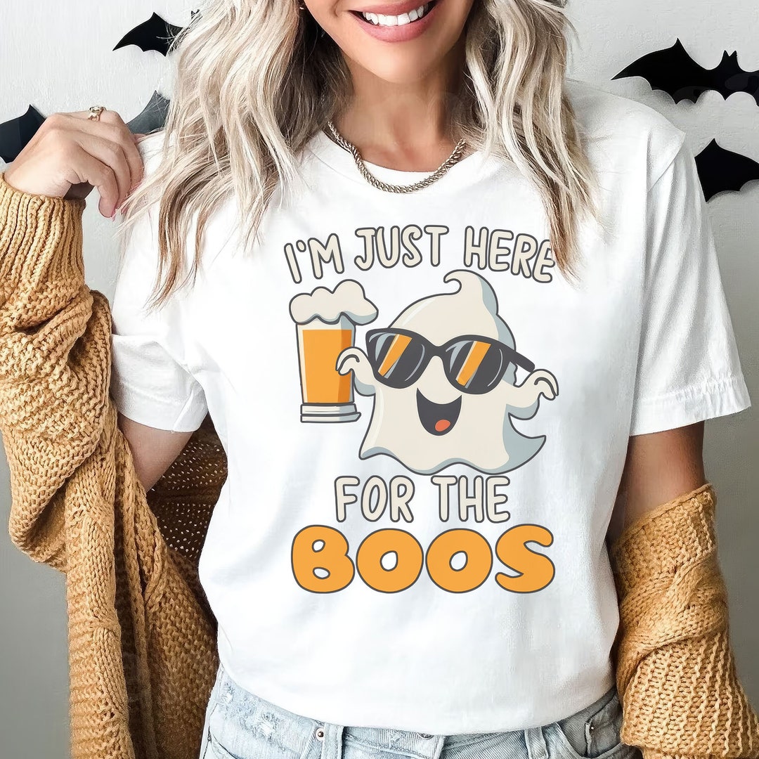 I'm Just Here for the Boos Shirt, Halloween Party Shirt, Funny ...