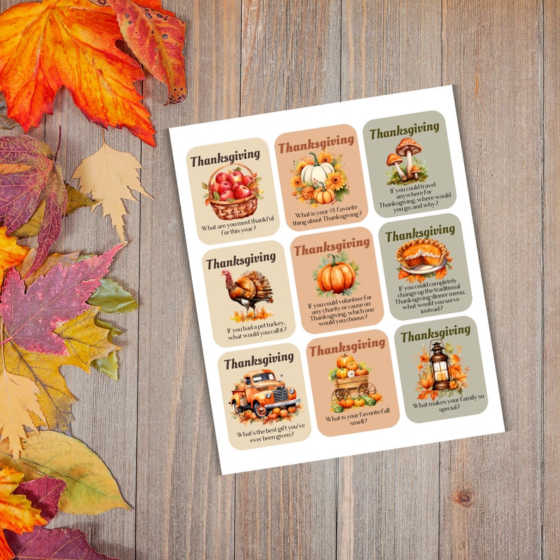 Conversation Starters | Digital Download | 54 Thanksgiving Conversation ...