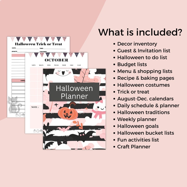 Halloween Planner Printable, Digital Instant Download, Spooky Daily ...