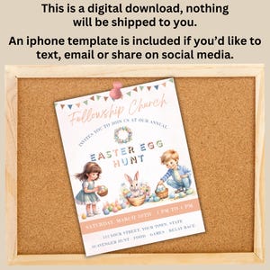 Editable Easter Egg Hunt Flyer Canva Template, Instant Download, Diy ...