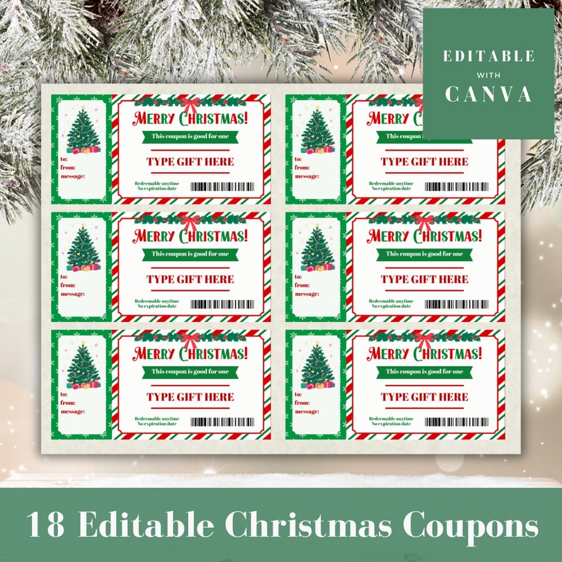 Christmas Coupons | Last Minute Gift | Custom Christmas Voucher ...
