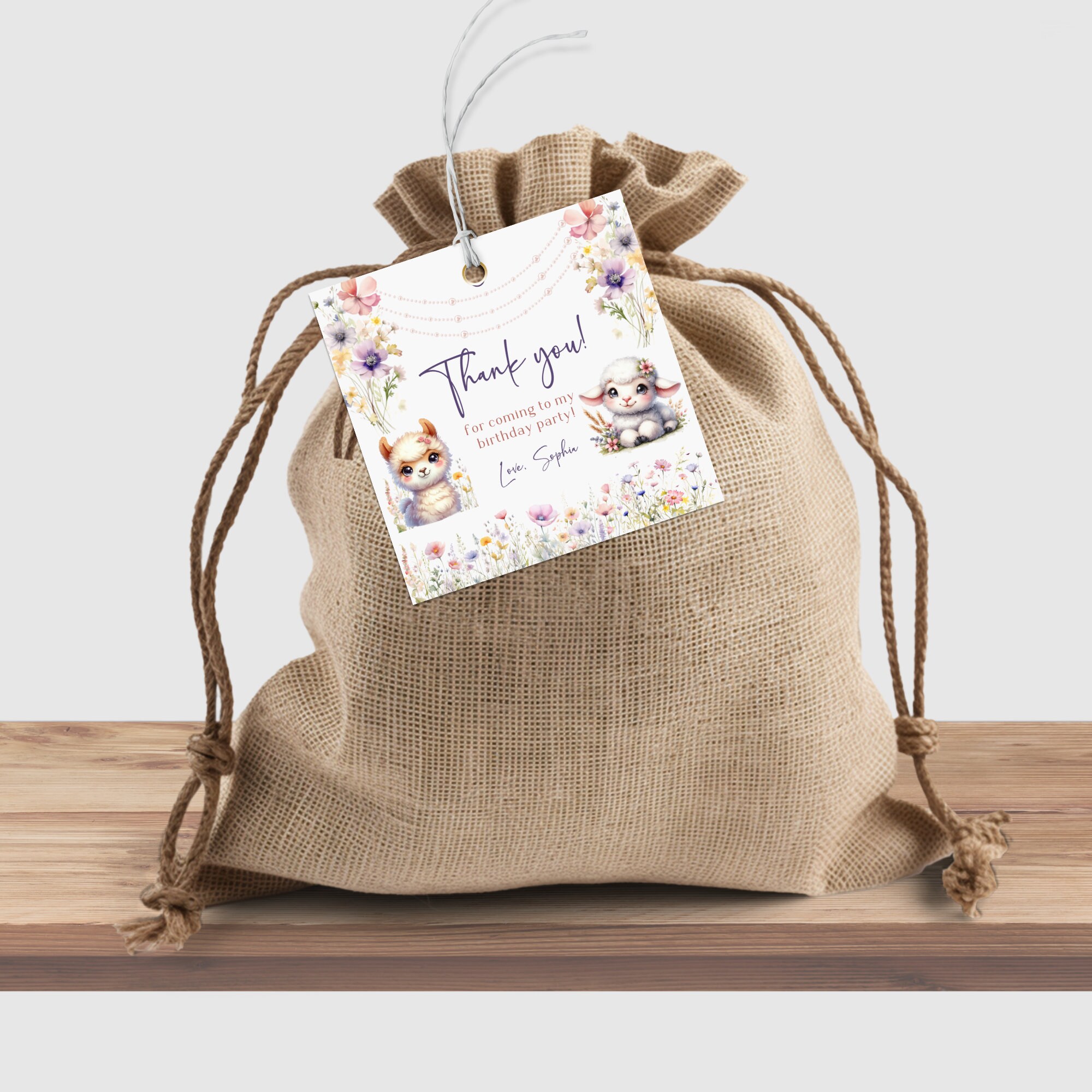 Editable Farm Birthday Party Favor Tags Printable Barnyard Animals ...