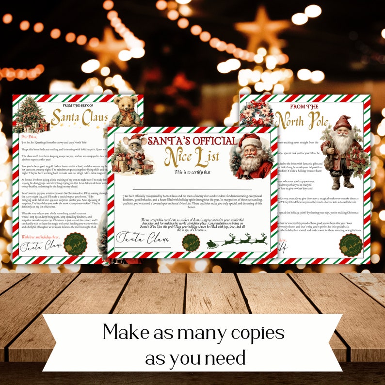 Letter From Santa | Santa Certificate | Official Nice List Certificate ...