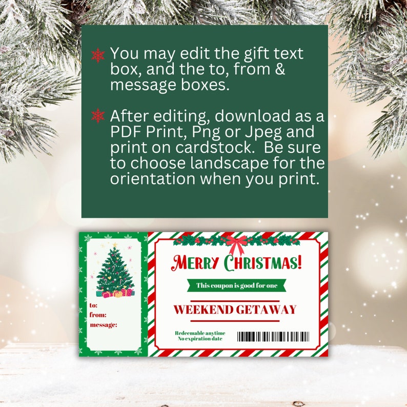 Christmas Coupons | Last Minute Gift | Custom Christmas Voucher ...