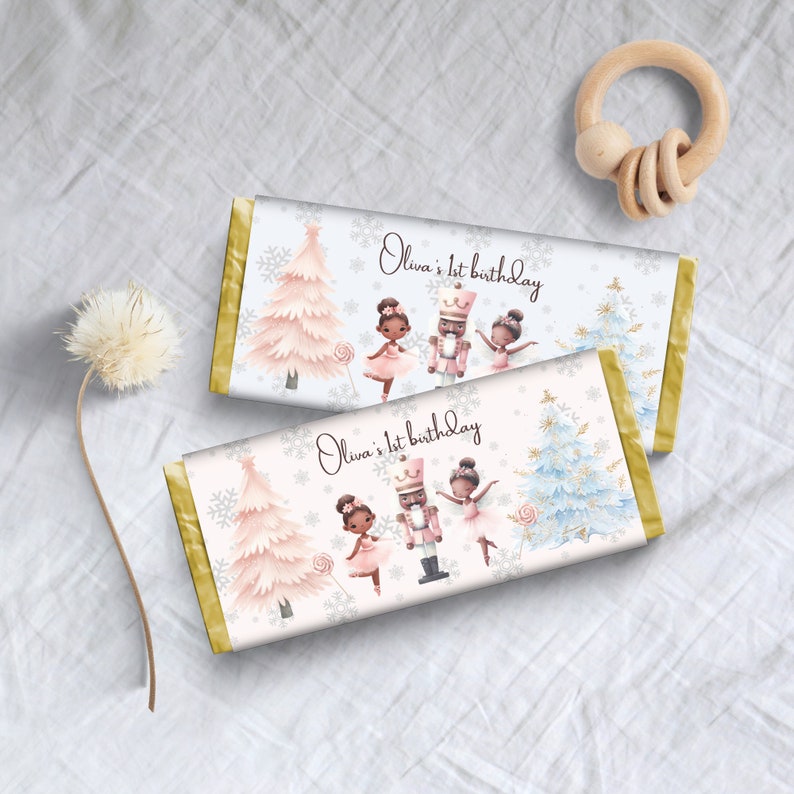 Custom Nutcracker Chocolate Bar Wrappers, Editable Personalized Candy ...