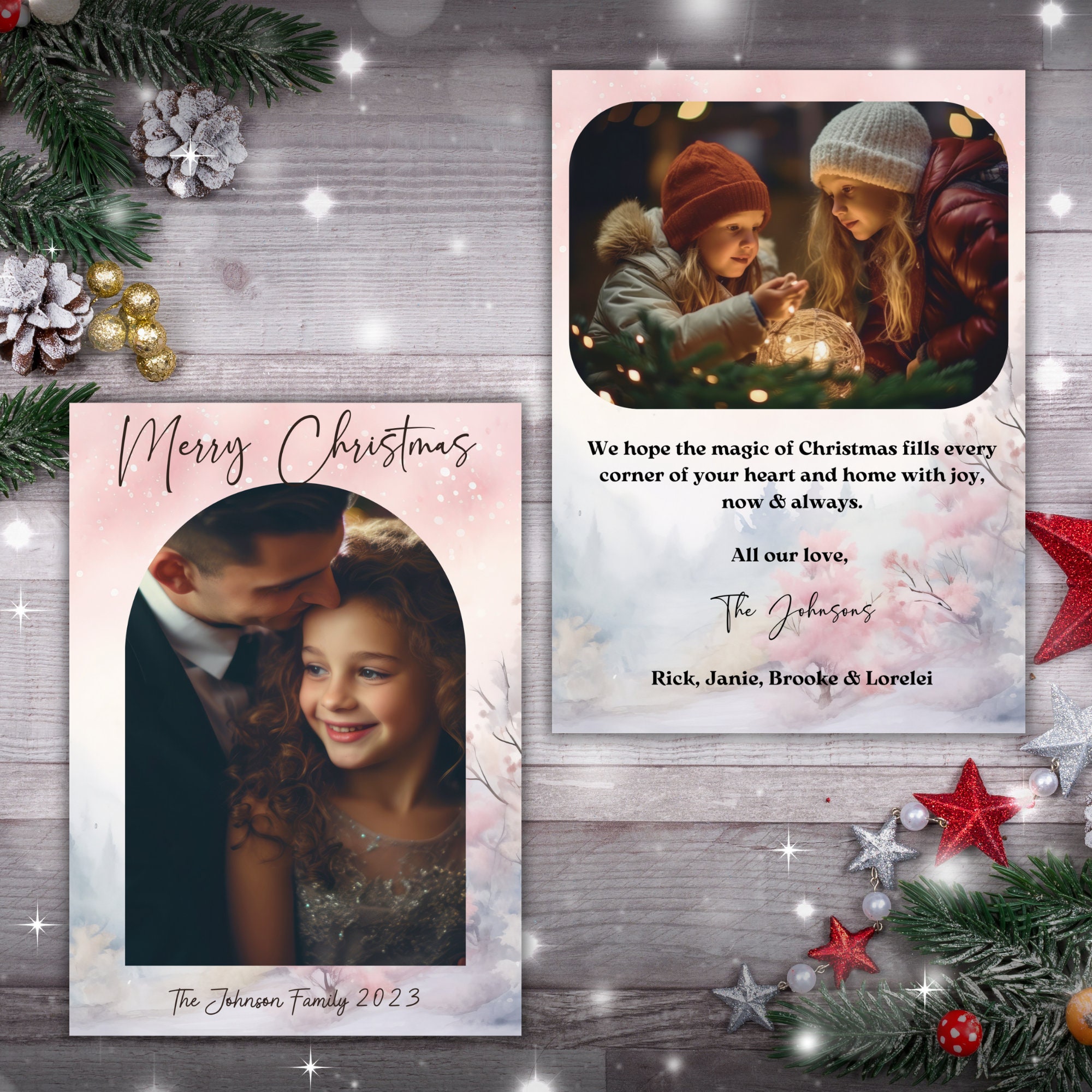 Printable Christmas Photo Card | Holiday Photo Card | Christmas Cards ...