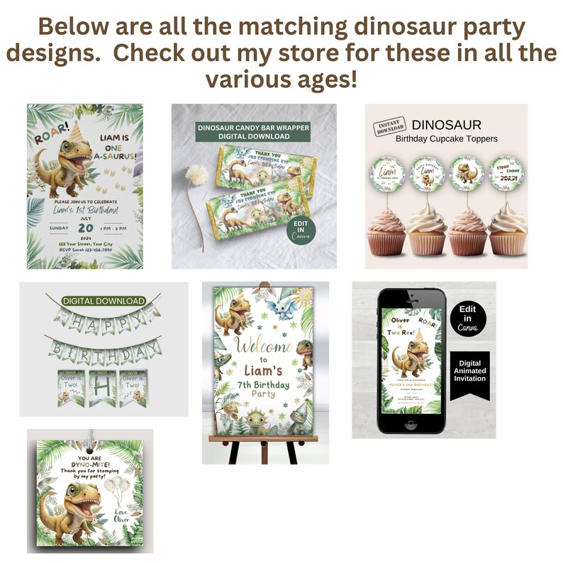 Dinosaur Buffet Table Card, Editable Food Card, Printable Dinosaur ...