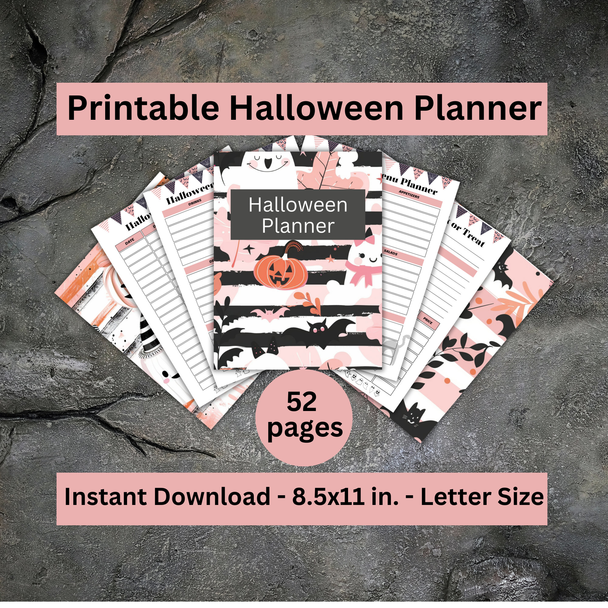 Halloween Planner Printable, Digital Instant Download, Spooky Daily ...