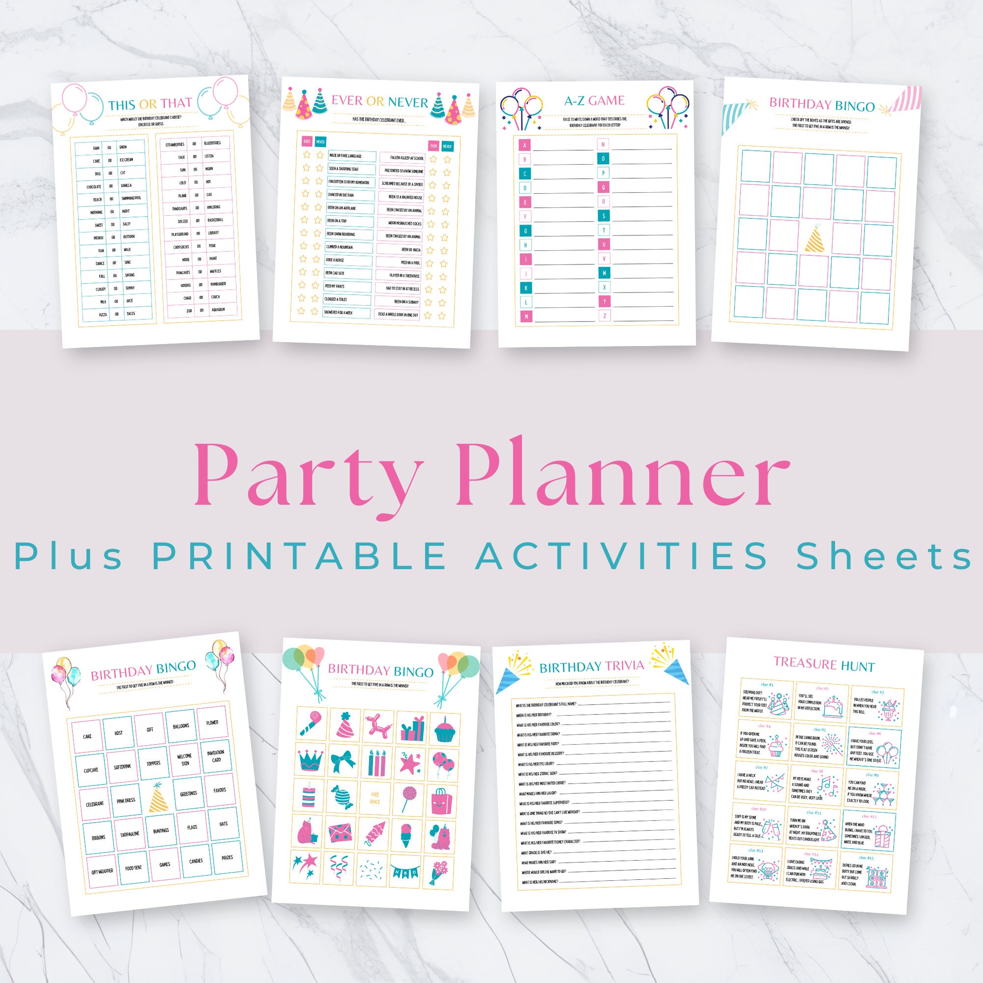 Printable Party Planner | Printable Birthday Party Organizer | Kids ...