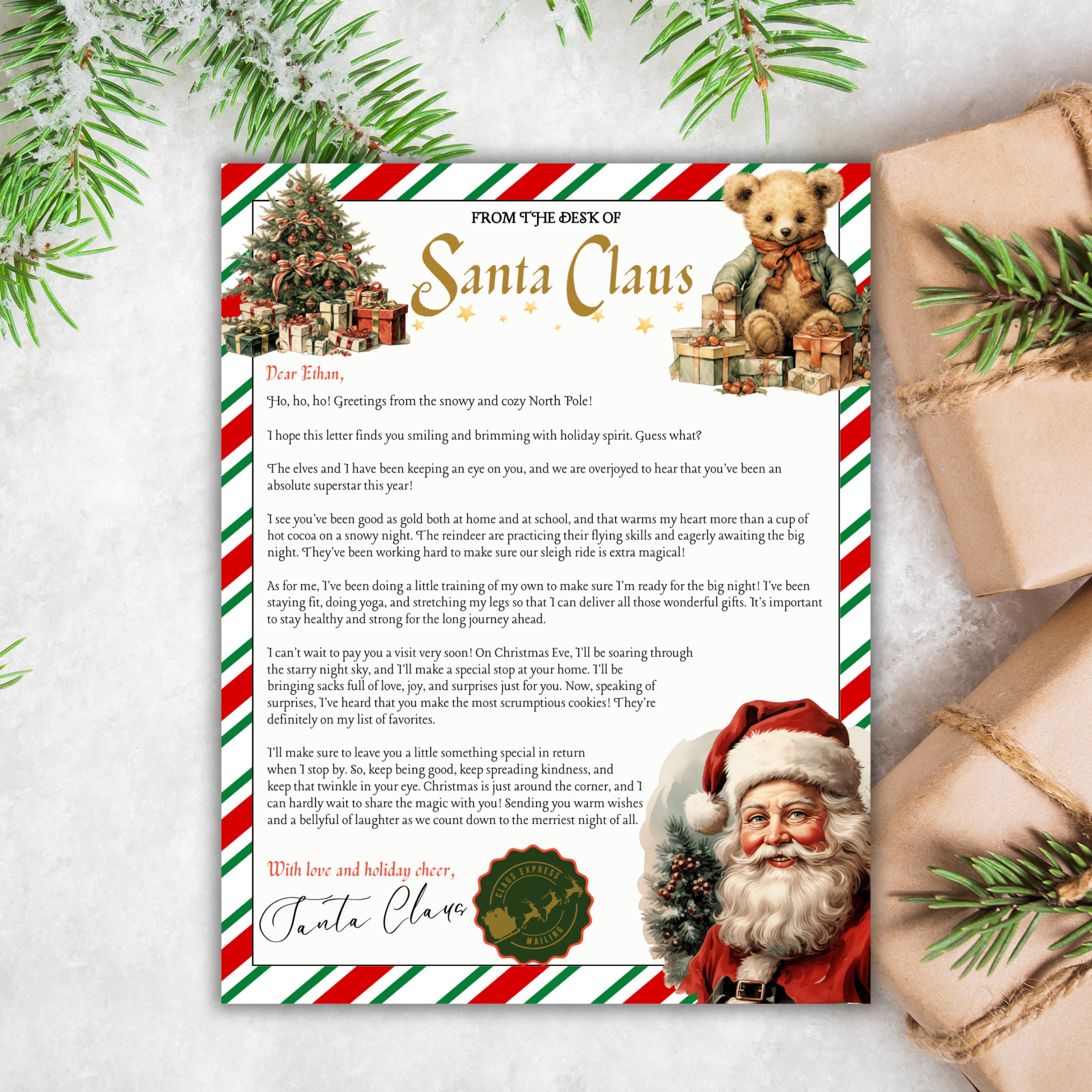 Letter From Santa | Santa Certificate | Official Nice List Certificate ...