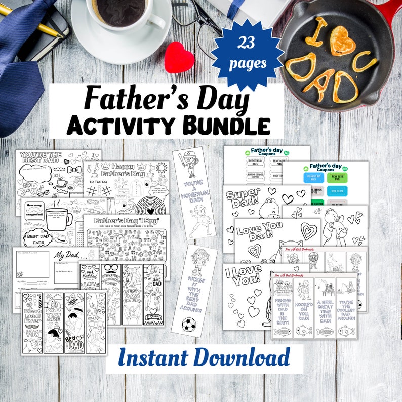Father's Day Games Bundle, Word Search, Fathers Day Gift From Kids, I ...