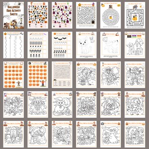 Printable Kids Halloween Activities Bundle, Halloween Coloring Pages ...