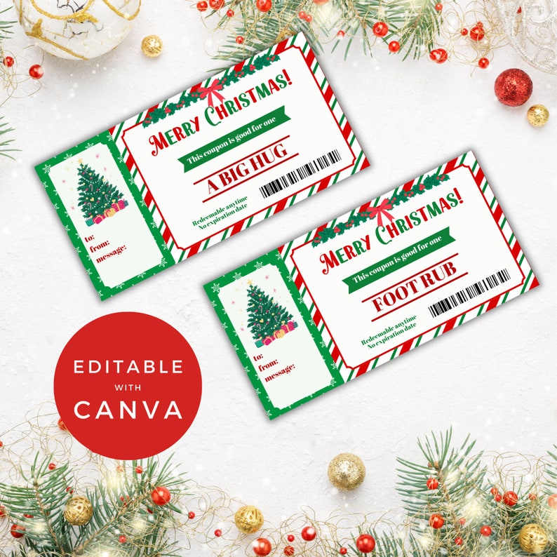 Christmas Coupons | Last Minute Gift | Custom Christmas Voucher ...