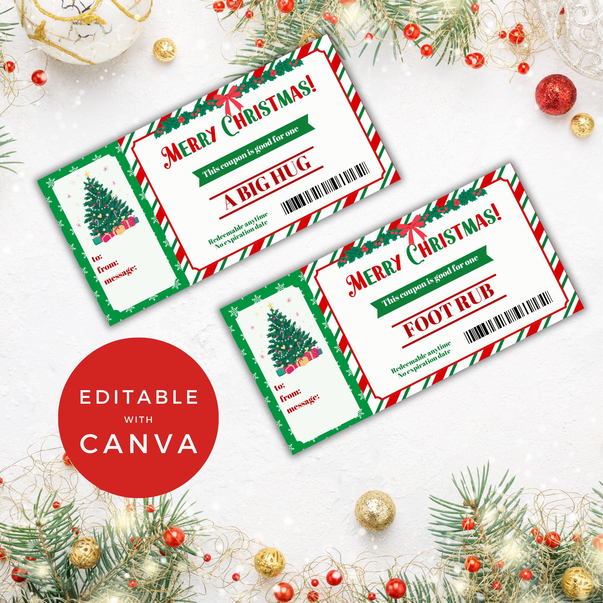 Christmas Coupons | Last Minute Gift | Custom Christmas Voucher ...