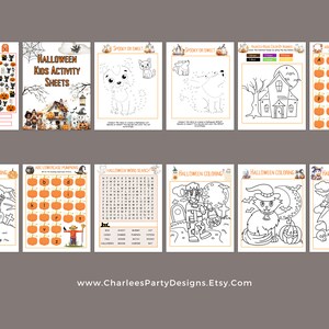Printable Kids Halloween Activities Bundle, Halloween Coloring Pages ...