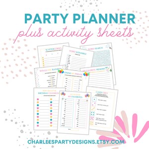Printable Party Planner | Printable Birthday Party Organizer | Kids ...