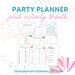 Printable Party Planner | Printable Birthday Party Organizer | Kids ...