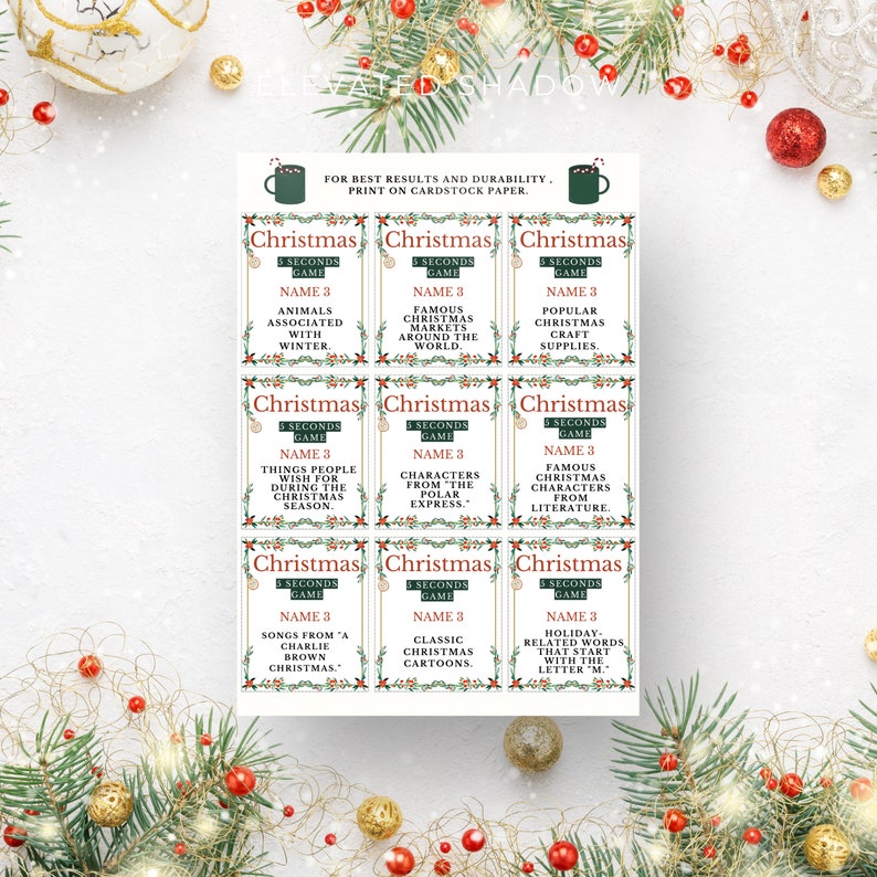 Printable Christmas Game | Holiday Games | Christmas Family Games ...