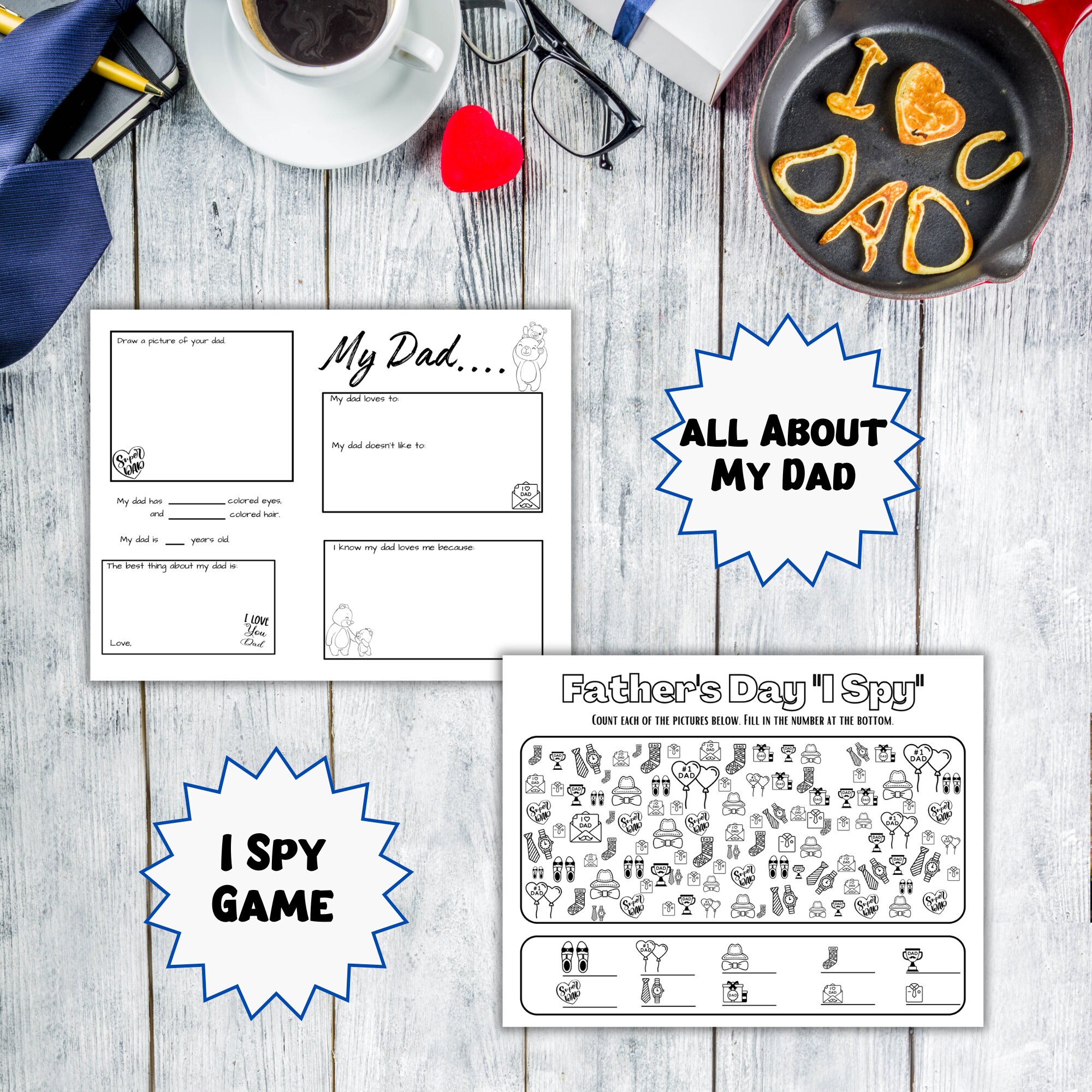 Father's Day Games Bundle, Word Search, Fathers Day Gift From Kids, I ...