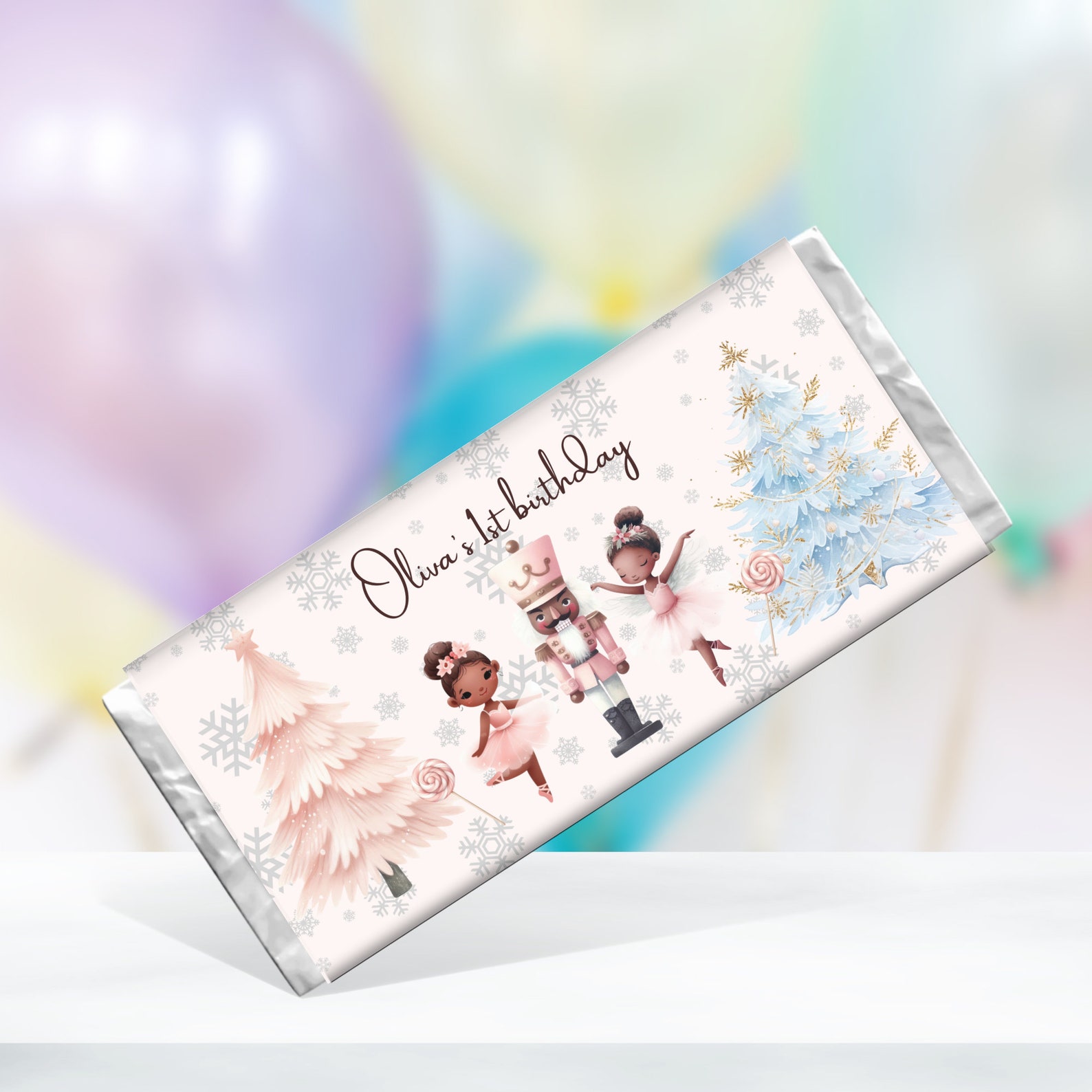 Custom Nutcracker Chocolate Bar Wrappers, Editable Personalized Candy ...
