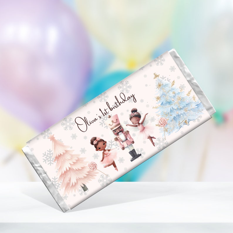 Custom Nutcracker Chocolate Bar Wrappers, Editable Personalized Candy ...