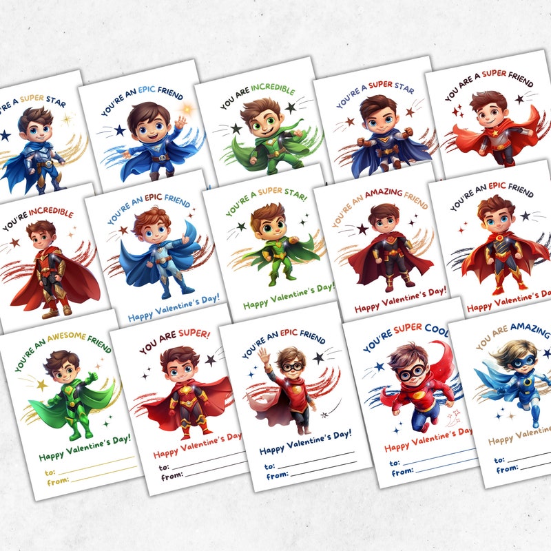 Superhero Cards - Etsy