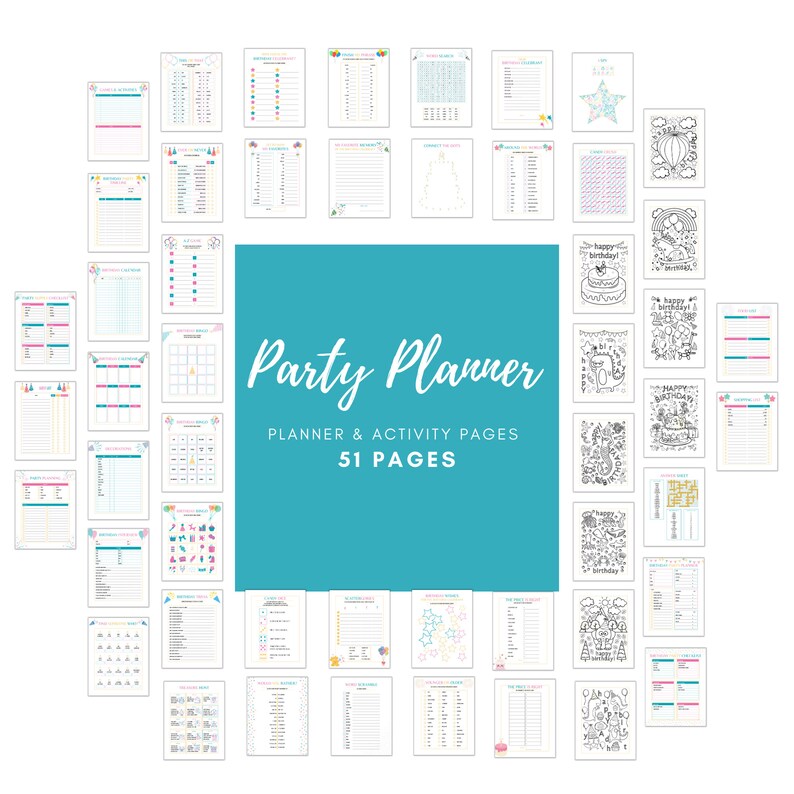 Printable Party Planner | Printable Birthday Party Organizer | Kids ...