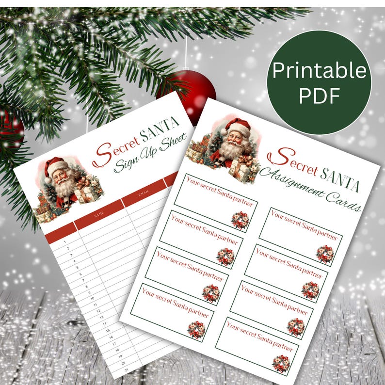 Secret Santa Questionnaire Printable | Christmas Secret Santa ...