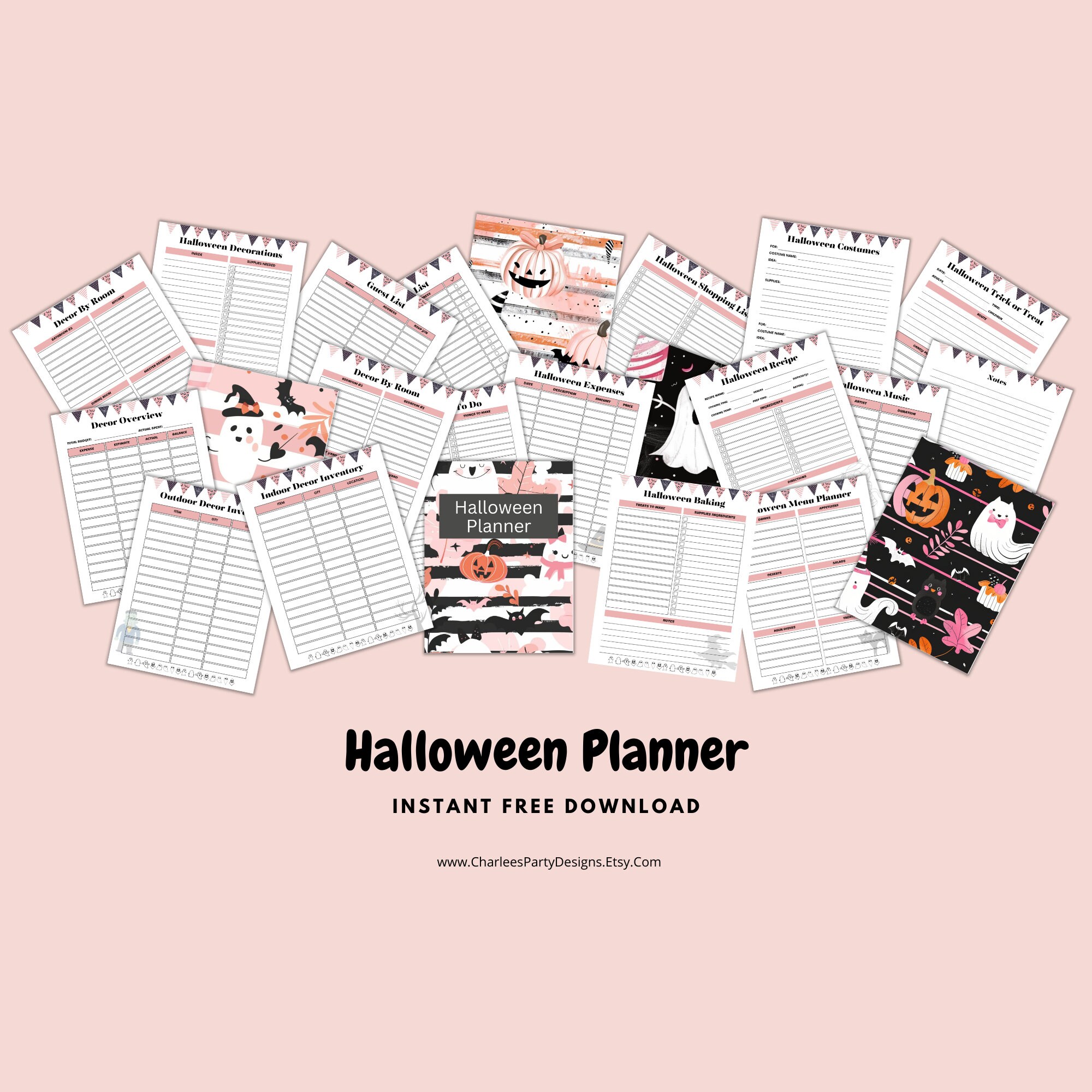 Halloween Planner Printable, Digital Instant Download, Spooky Daily ...