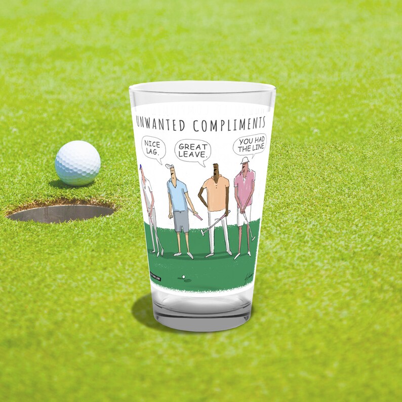 Golfing Gift Glass, Funny Golf Beer Glass Gift, Golf Lover Gift, Golf ...